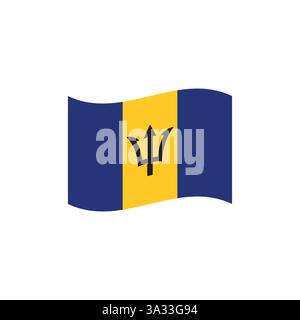 barbados flag emoji symbol sign icon vector illustration Stock Vector ...