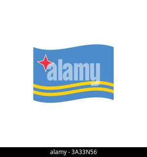aruba flag emoji symbol sign icon vector illustration Stock Vector ...