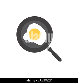 frying pan fried egg emoji symbol sign icon vector illustration Stock ...