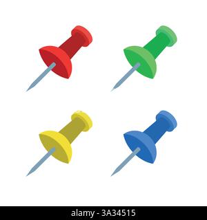 push pin emoji symbol sign icon vector illustration Stock Vector Image ...