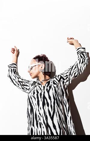 Top view of fashion jewelry and accessories on bright color background ...