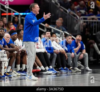 Kansas head coach Bill Self during the second half of an NCAA college ...
