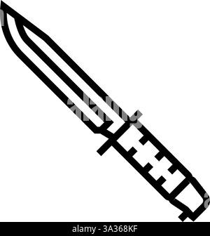 hunting knife redneck line icon vector illustration Stock Vector Image ...