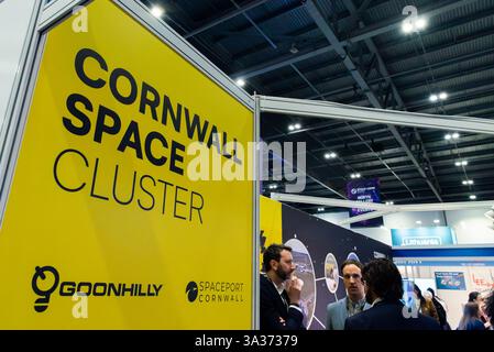 Cornwall Space Cluster display stand at Space-Comm Expo in ExCeL London ...