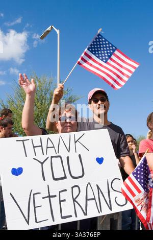 Nov 11, 2005; Phoenix, AZ, USA; Spectators at the Veterans' Day Parade ...