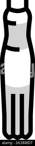 Maxi dress line color icon. Sign for web page, mobile app, button, logo ...