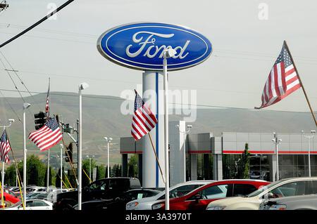 Lewiston /Idaho/USA./ 14 May 2019/Made in usa Ford car dealer in ...