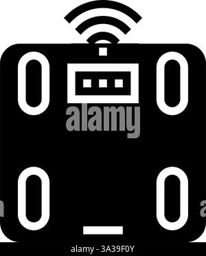 health scale smart home glyph icon vector illustration Stock Vector ...