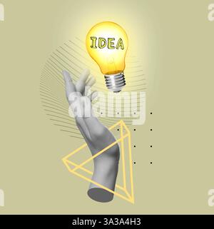 Contemporary art collage. Inspiration, idea, trendy urban magazine ...