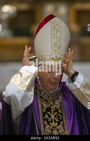 Cardinal Protodeacon Dominique Mamberti celebrates a mass on the last ...