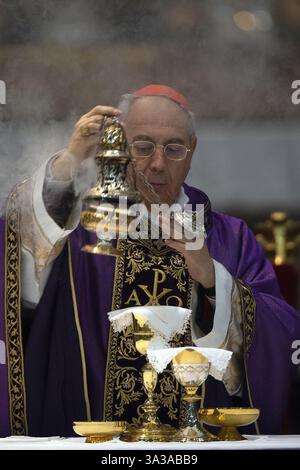 Cardinal Protodeacon Dominique Mamberti celebrates a mass on the last ...