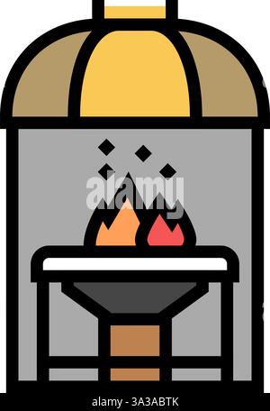iron forge industry color icon vector illustration Stock Vector Image ...