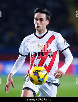 Pedro Diaz of Rayo Vallecano during the Spanish championship La Liga ...