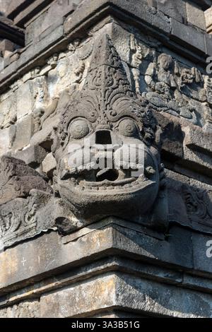 Sculpted kala water spout on Borobudur Temple, Java, Indonesia Stock ...