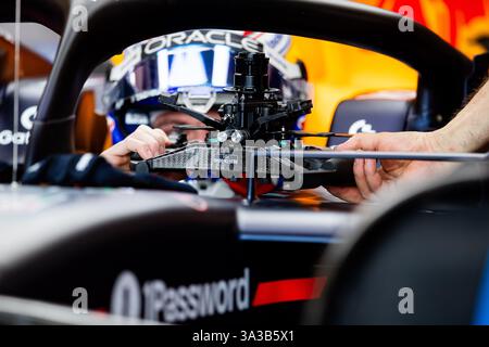 Red Bull Racing RB21, mechanical detail halo during the Formula 1 ...