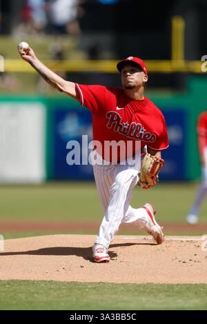 Philadelphia Phillies pitcher Moisés Chace (48) during an MLB Spring ...
