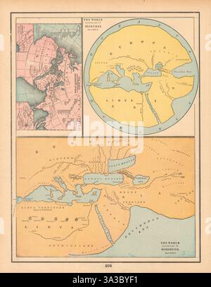Distribution of Nations After the Deluge. Flood. By W. & A.K. Johnston ...