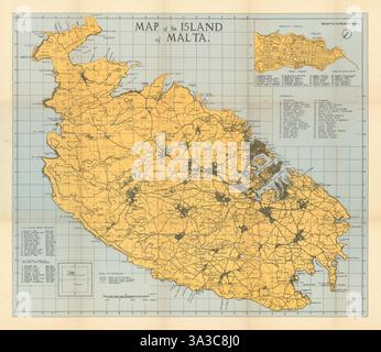 Map of Malta Stock Photo - Alamy