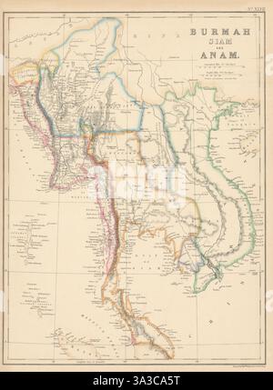 Burmah, Siam & Anam. Indochina Shan States Thailand Vietnam. WELLER ...