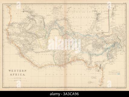 Western Africa by Edward Weller. Early British/French settlements 1860 ...