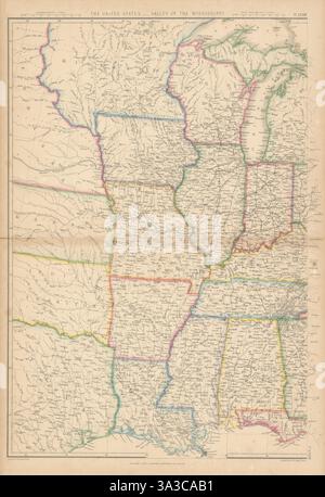 United States - Valley of the Mississippi by Joseph Wilson Lowry. USA ...