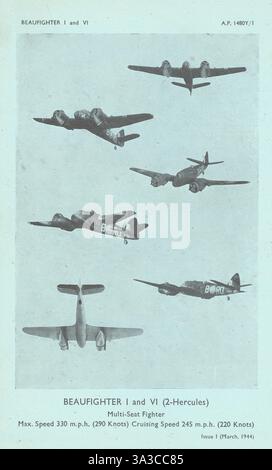 Bristol Beaufighter I & VI Multi-Seat fighter. Aircraft recognition ...