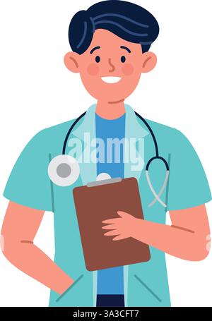 Nursing Student Male Character Stock Vector Image & Art - Alamy