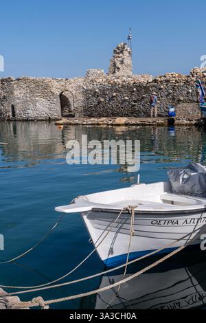 Naoussa, Paros, Greece - 9 October 2024: restroom signs in Naoussa ...