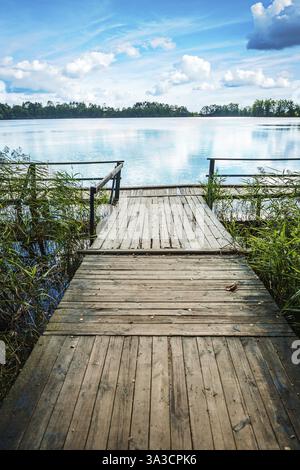 Panoramic view of the path and boardwalk on a cliff in Cancun on the ...