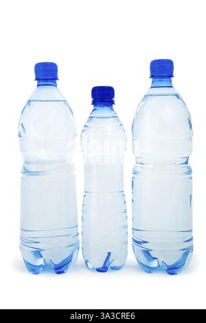 three blue bottle isolated Stock Photo - Alamy