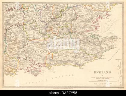 ENGLAND SE. Middx Kent Sussex Surrey Hants Berks Essex Herts. SDUK 1844 ...