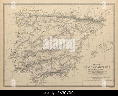 HISPANIA IBERIA. Ancient Spain & Portugal. Roman names & roads. SDUK ...