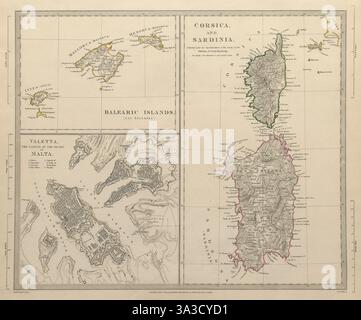 Maps of Mediterranean Islands Stock Photo - Alamy
