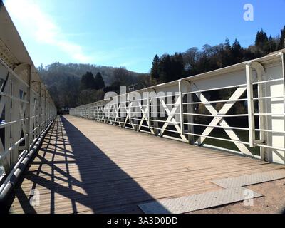 Old Railway Bridge at Tintern, crossing the River Wye in the Wye Valley ...