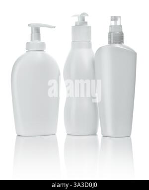 Three spray bottles Stock Photo - Alamy