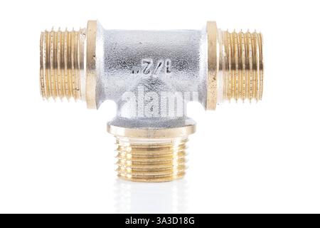 t-shape pipe connector isolated Stock Photo - Alamy