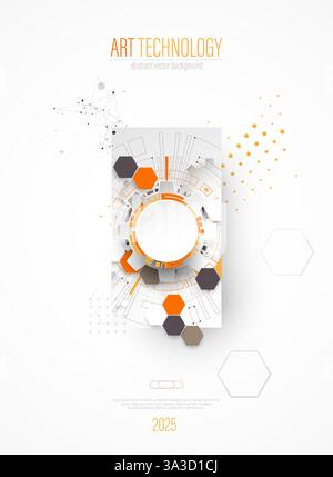 Modern technology design for posters. Page layout. Futuristic ART ...