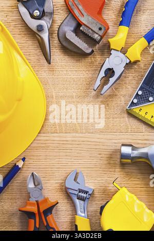 glove cutter monkey wrench pliers ruller hammer tapeline nippers helmet ...