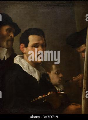 The 'Autoritratto' (Self-Portrait) by Annibale Carracci, painted ...