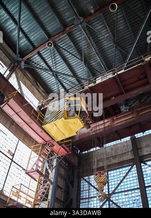 the inside of crane cabin Stock Photo - Alamy