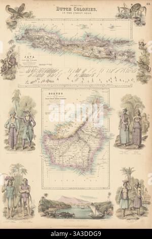 DUTCH EAST INDIES Indonesia BORNEO Kalimantan Sarawak DORNSEIFFEN 1902 ...