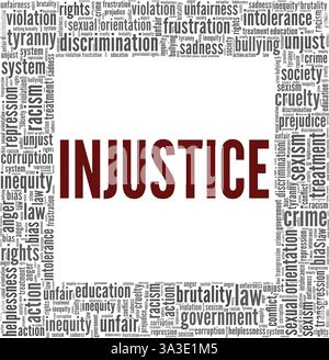 Oppression word cloud concept. Collage made of words about oppression ...