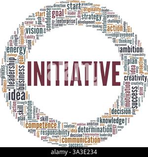 Initiative word cloud concept. Vector illustration Stock Vector Image ...
