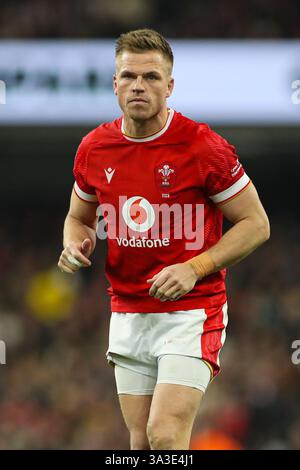 Gareth Anscombe of Wales during the 2025 Guinness 6 Nations match Wales ...