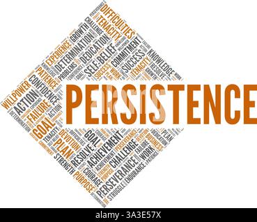 Persistence vector illustration word cloud isolated on white background ...
