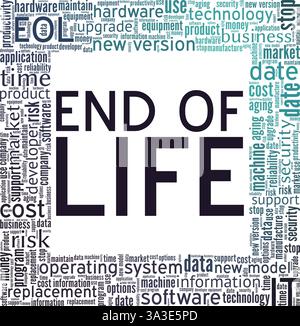 Technological End of Life vector illustration word cloud isolated on ...