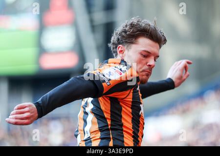 Kyle Joseph of Hull City in action during the Sky Bet Championship ...
