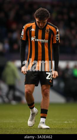 Kyle Joseph of Hull City during the Sky Bet Championship match between ...