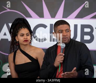 Austin, TX. March 9, 2025. Cast of Dutchman (SXSW debut), including ...