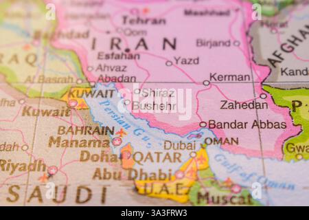 Zahedan On The World Map Colorful Geo Political World Map Stock Photo ...